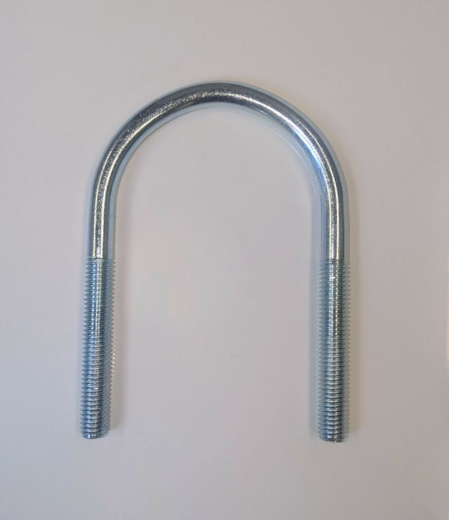 1/2 x 4 Round U-Bolt (U-RND), Electro-Galvanized (Zinc) | The Dale Company